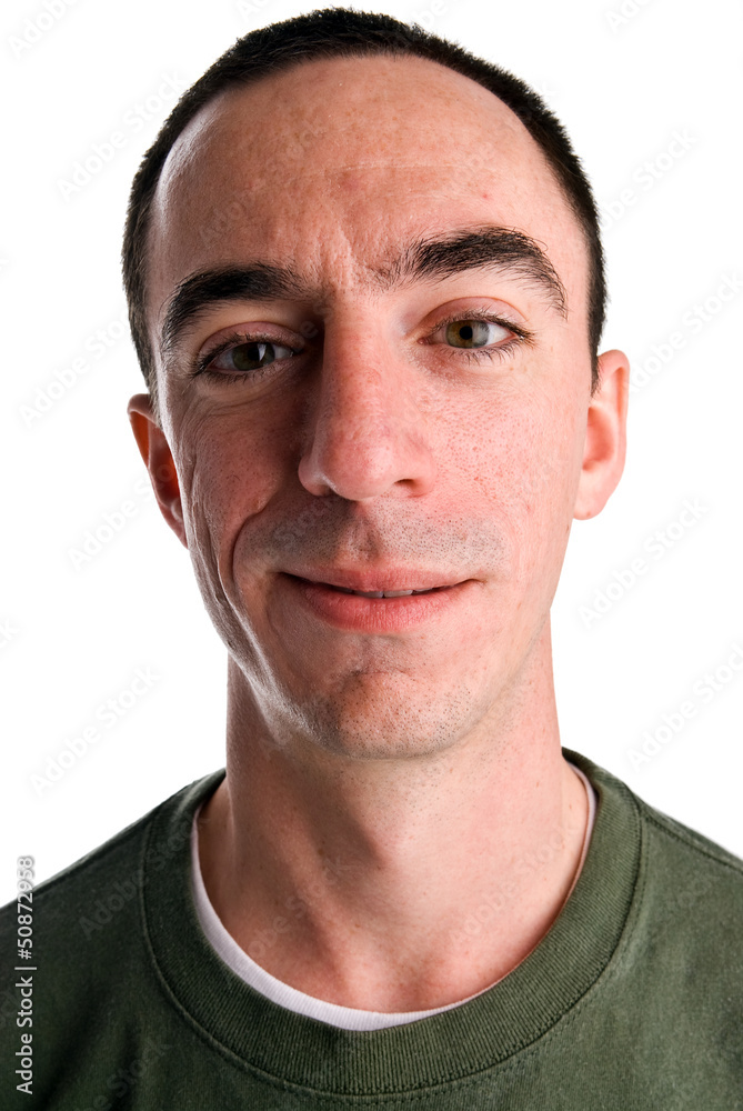 Poster Caucasian Male Headshot with a smirk on his face – Wall Art ...