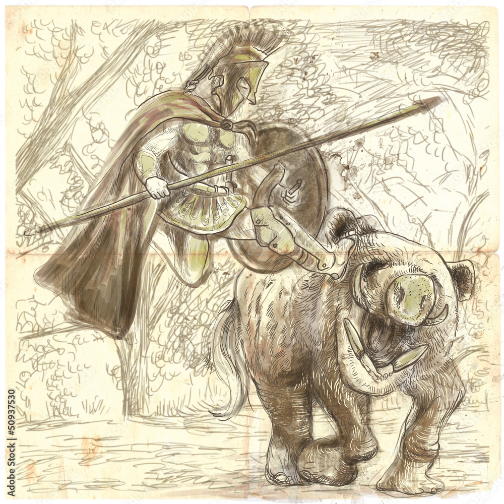 Greek Hercules Drawing