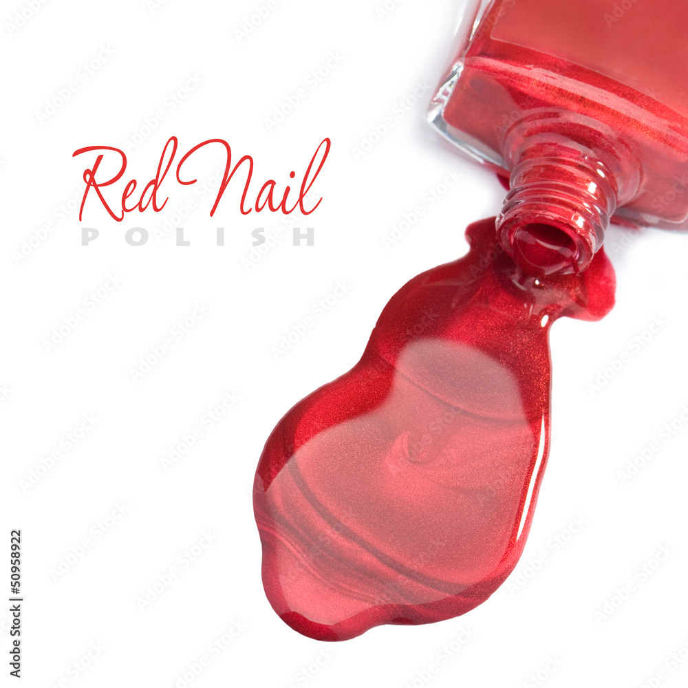 Red nail polish Stock Photo | Adobe Stock
