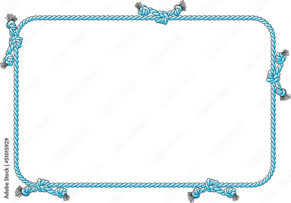 Rahmen aus Seil mit Knoten Stock Vector | Adobe Stock