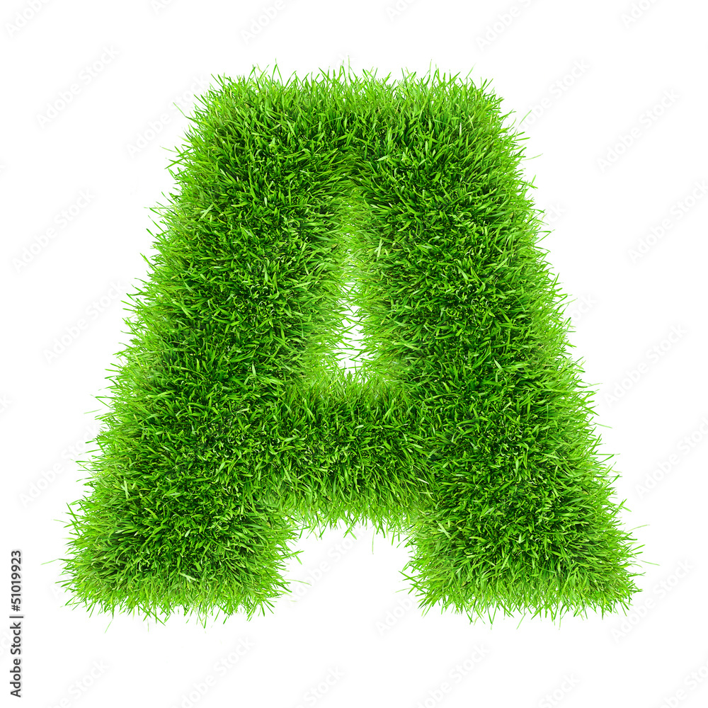 letter of grass alphabet Stock Illustration | Adobe Stock