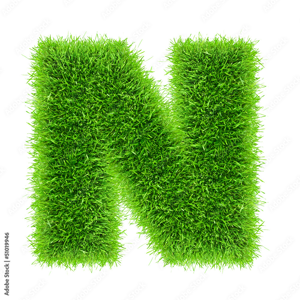 letter of grass alphabet Stock Illustration | Adobe Stock