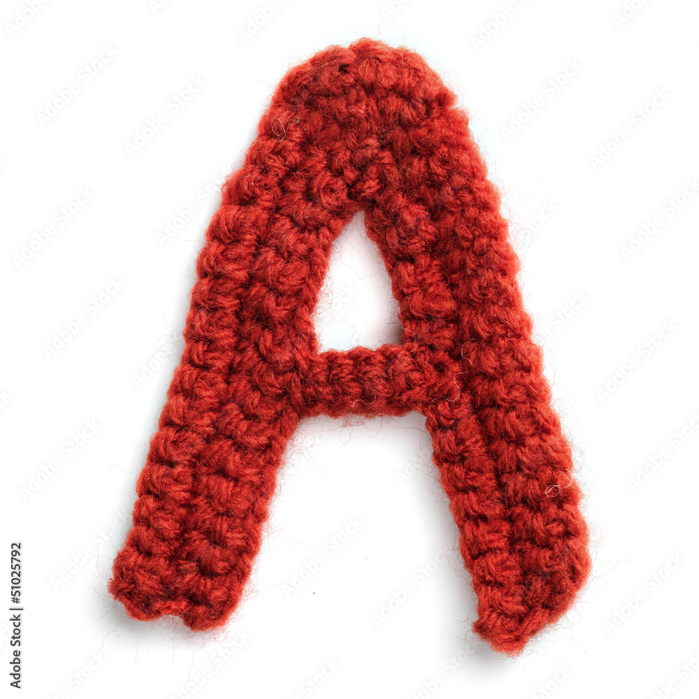 letter of knit alphabet Stock Photo | Adobe Stock