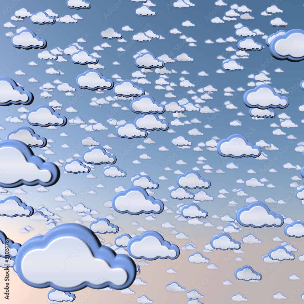 Cartoon cloud background Stock Illustration | Adobe Stock