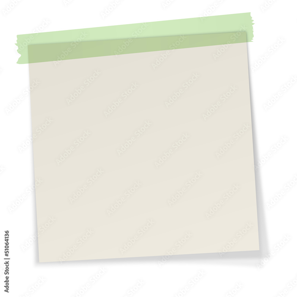 Notizzettel mit Klebestreifen Stock-Vektorgrafik | Adobe Stock