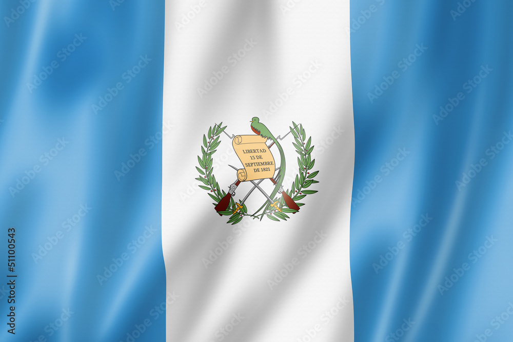 Guatemalan flag Stock Illustration | Adobe Stock