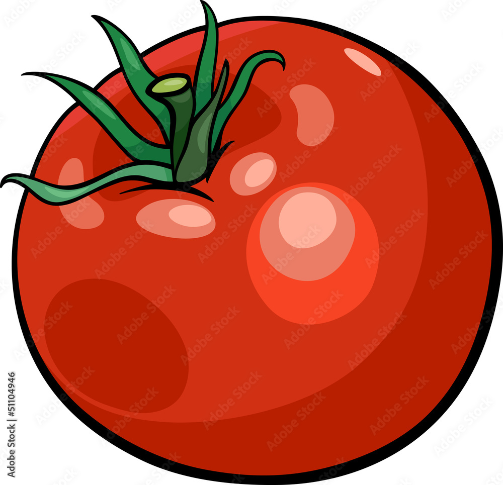 tomato vegetable cartoon illustration Stock Vector | Adobe Stock