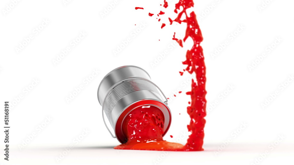 falling paint can, made in slow motion 3d animation Stock-Video | Adobe ...