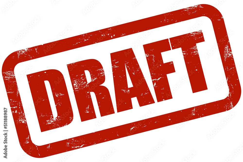 Grunge Stempel rot DRAFT Stock Illustration | Adobe Stock