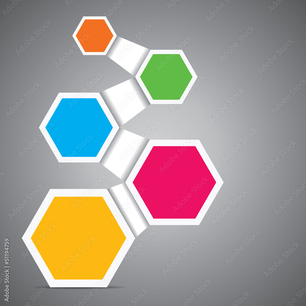 hexagon infographics design Stock Vector | Adobe Stock