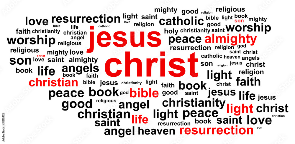 Jesus Christ Word Cloud Concept Stock Vector | Adobe Stock