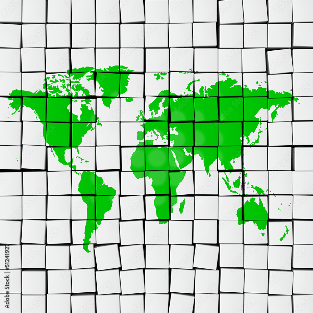 Earth map tiles Stock Illustration | Adobe Stock