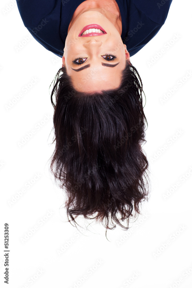 woman head upside down Stock Photo | Adobe Stock