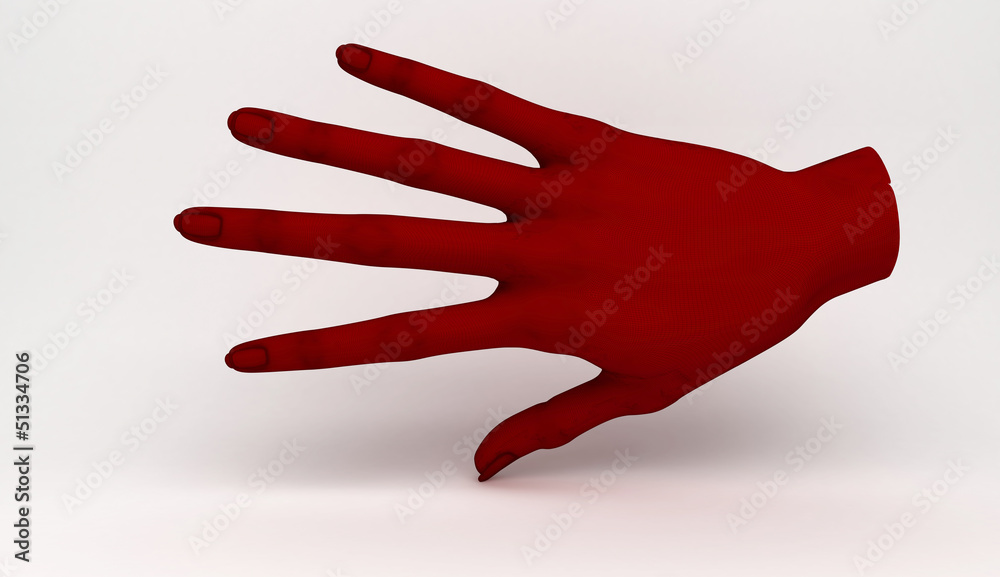 Mano illustrazione anatomia pose disegno rossa Stock Illustration ...