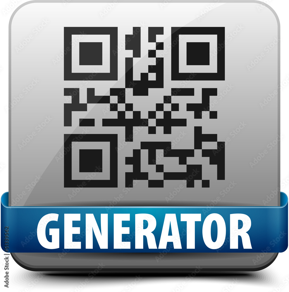 QR Code Generator button Stock Illustration | Adobe Stock