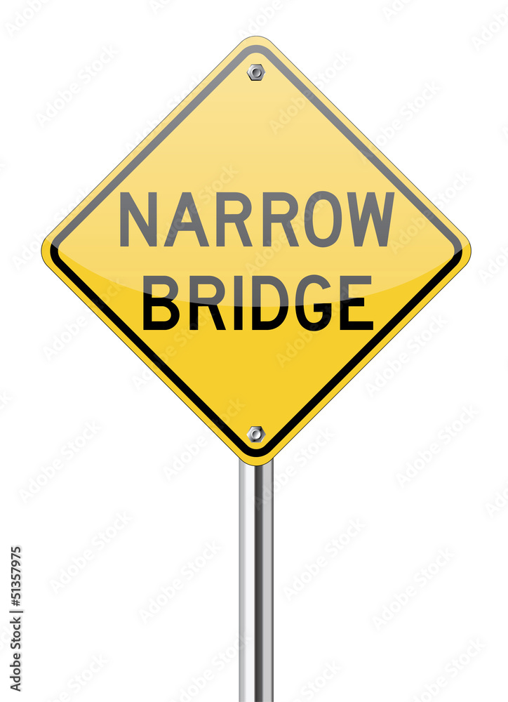 Narrow Bridge Sign