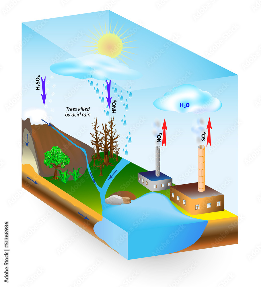 Acid rain Stock Vector | Adobe Stock
