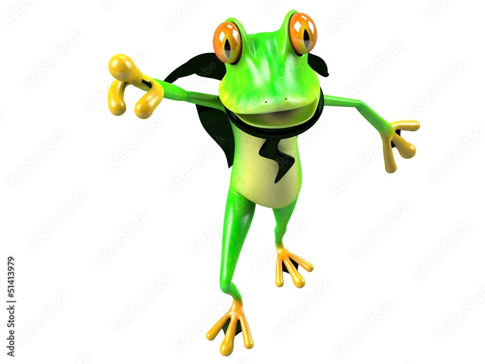 funny frog, crazy frog , super frog , hero frog Stock Illustration ...