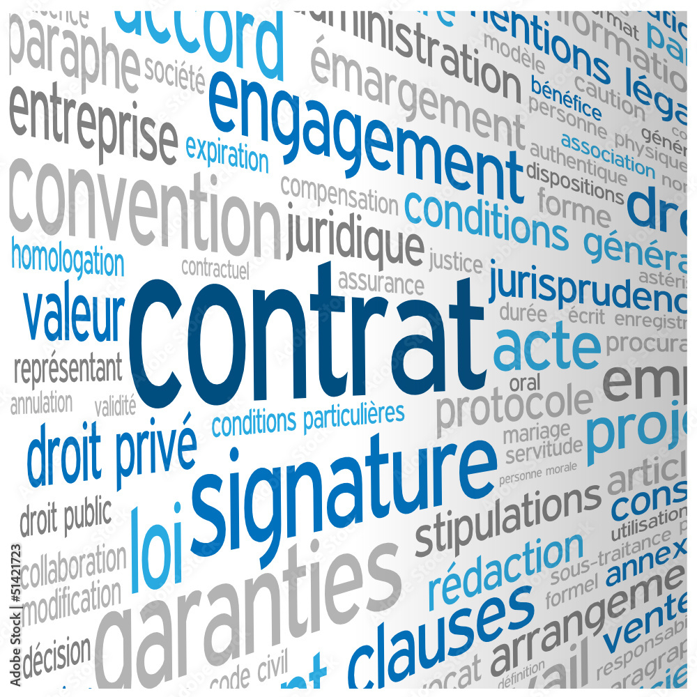 Nuage de Tags CONTRAT (accord signature document légal) Stock Vector ...