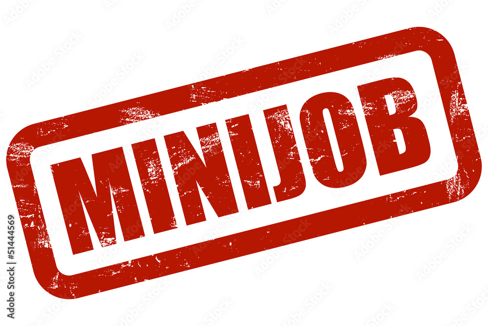 Grunge Stempel rot MINIJOB Stock Illustration | Adobe Stock