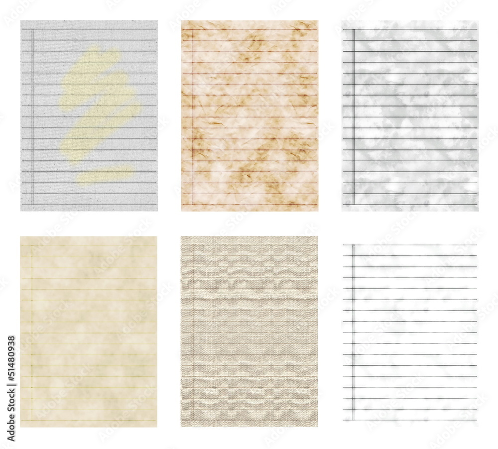Set illustration blank old grunge lined paper background Stock ...