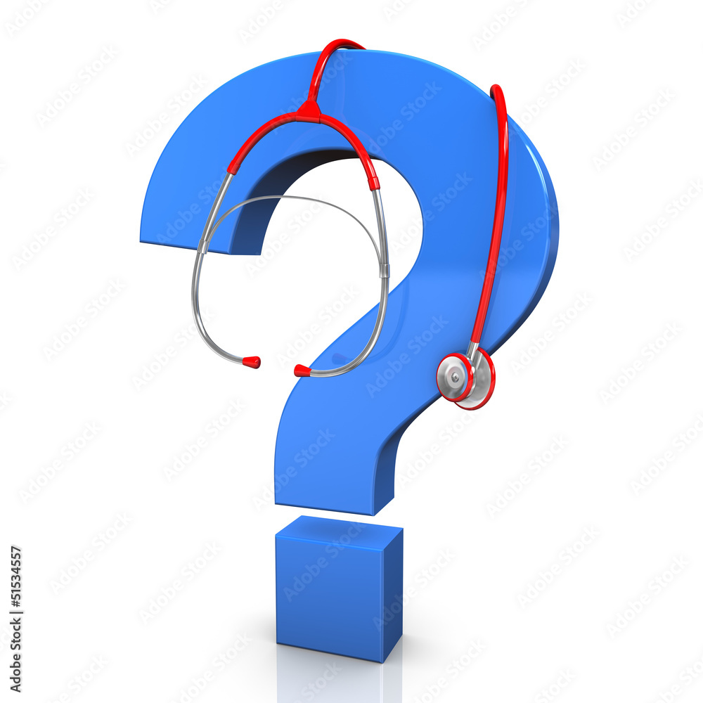 Stethoscope Question Mark Stock Illustration | Adobe Stock