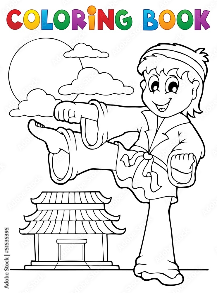 Coloring book sport and gym theme 2 Stock Vector | Adobe Stock