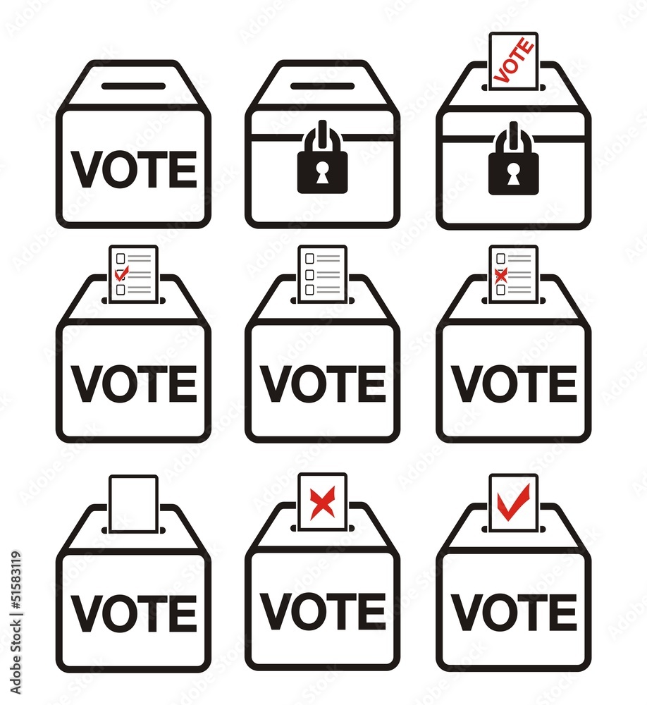election icons - ballot box icons Stock Vector | Adobe Stock