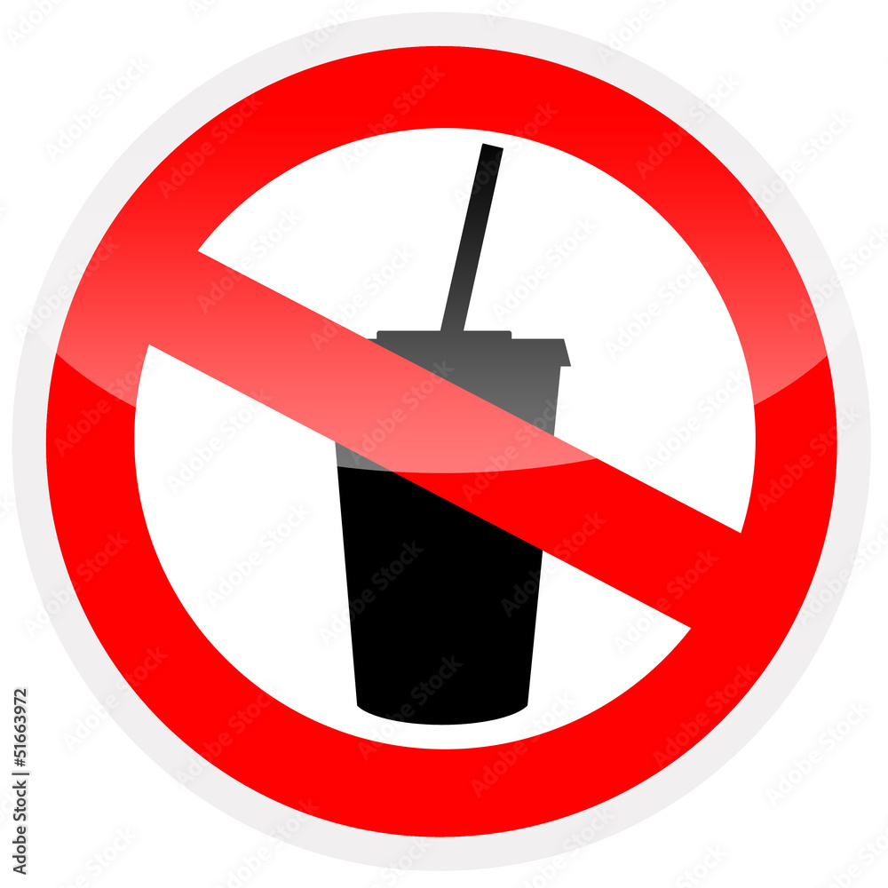 Sinal de proibição - Proibido beber Stock Photo | Adobe Stock