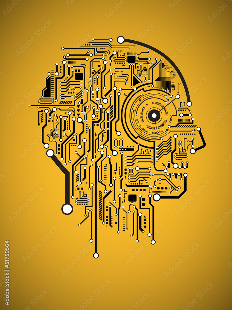 Circuit abstract human head vector background Stock Vector | Adobe Stock Circuit abstract human head vector background Stock Vector | Adobe Stock