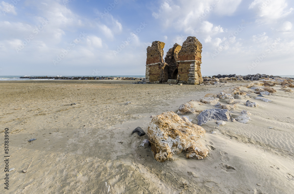 Spiaggia Torre Flavia Ladispoli Roma Stock Photo | Adobe Stock
