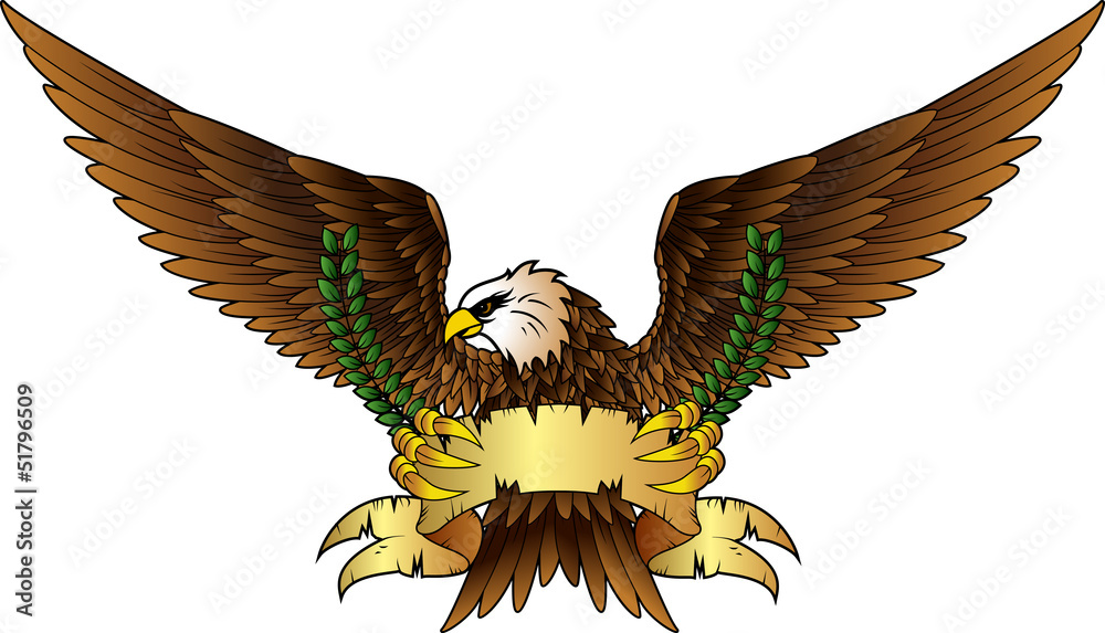 eagle with ribbon for you design Stock Vector | Adobe Stock