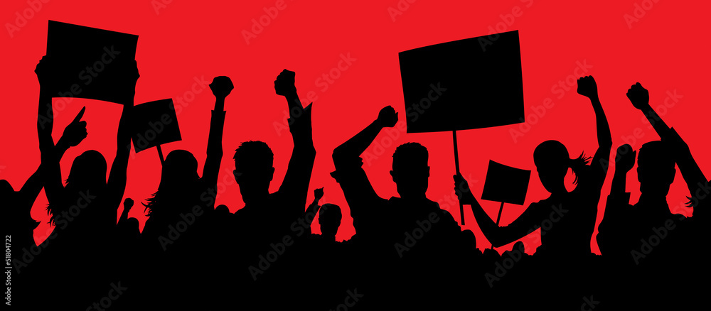 Angry protesters Stock Vector | Adobe Stock