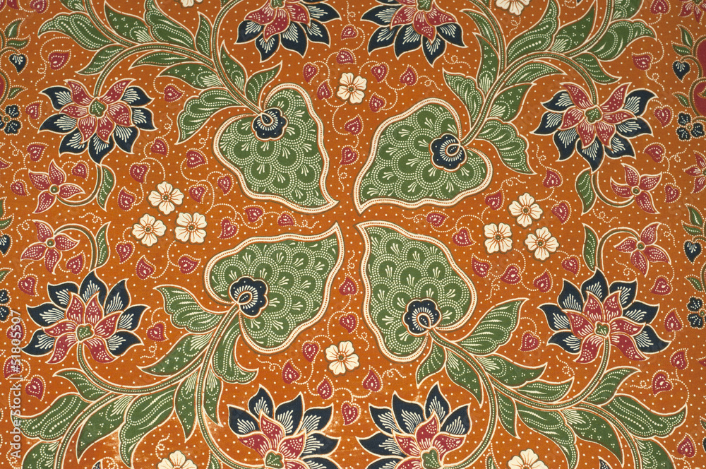 Beautiful batik patterns that become traditional in Malaysia Stock ...