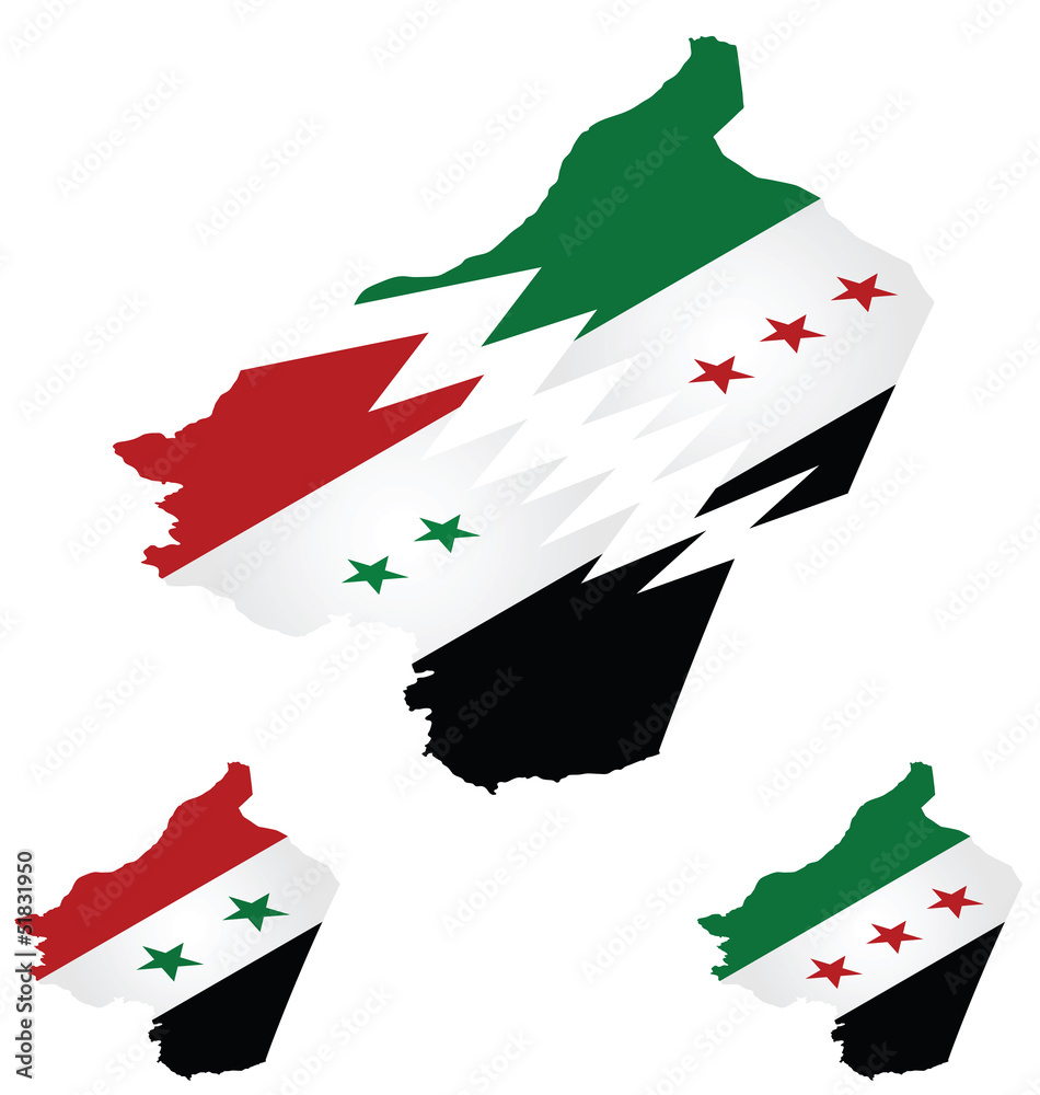 Syrian isometric flag maps Stock Vector | Adobe Stock