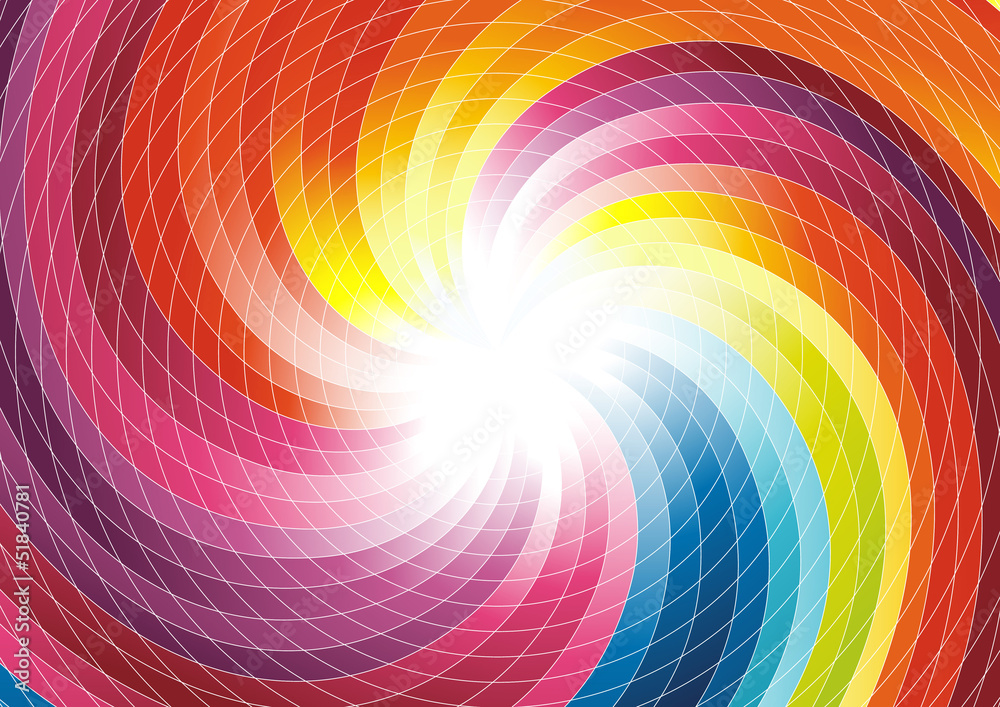 Rainbow swirl - abstract colorful background Stock Vector | Adobe Stock