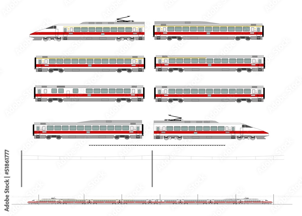 High speed train kit Stock Vector | Adobe Stock