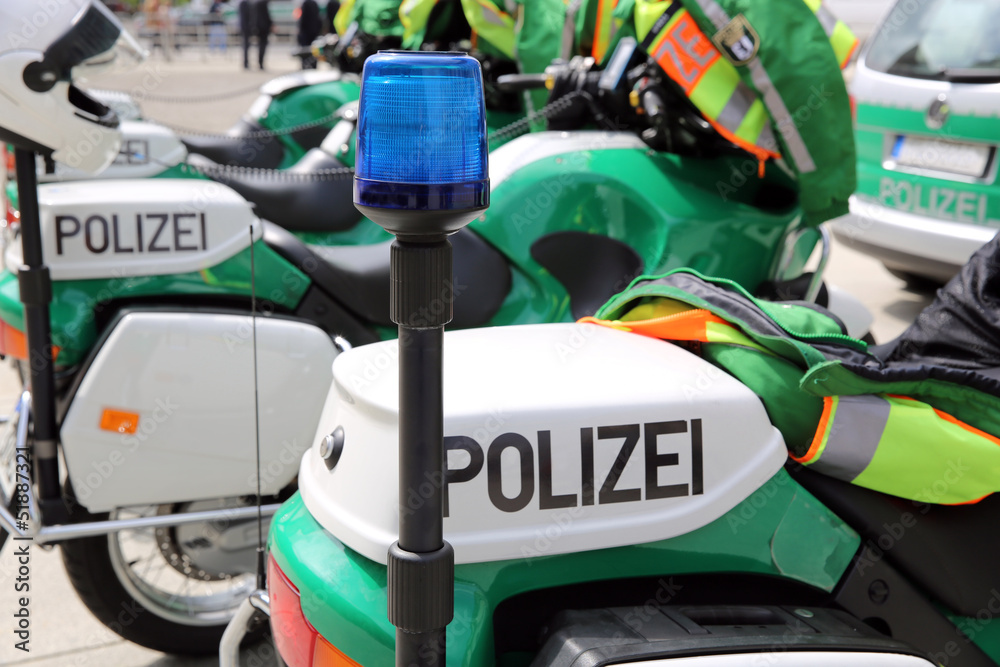 Polizeimotorräder Stock-Foto | Adobe Stock