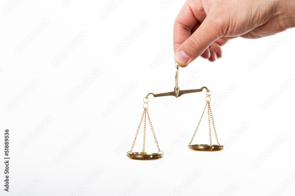 Golden Balance Scales Stock Photo | Adobe Stock