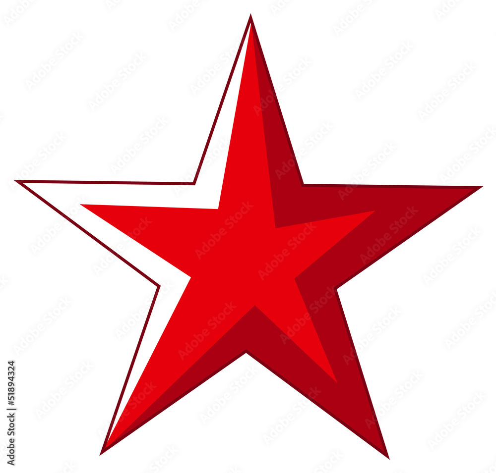 Red Comic Star Vector Stock Vector | Adobe Stock