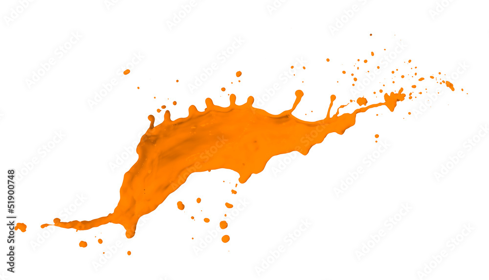Real Orange Paint Splatter
