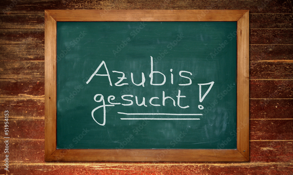 Kreidetafel - Azubis gesucht – Stock-Illustration | Adobe Stock