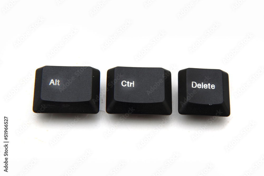 keyboard keys - ctrl, alt, del Stock Photo | Adobe Stock
