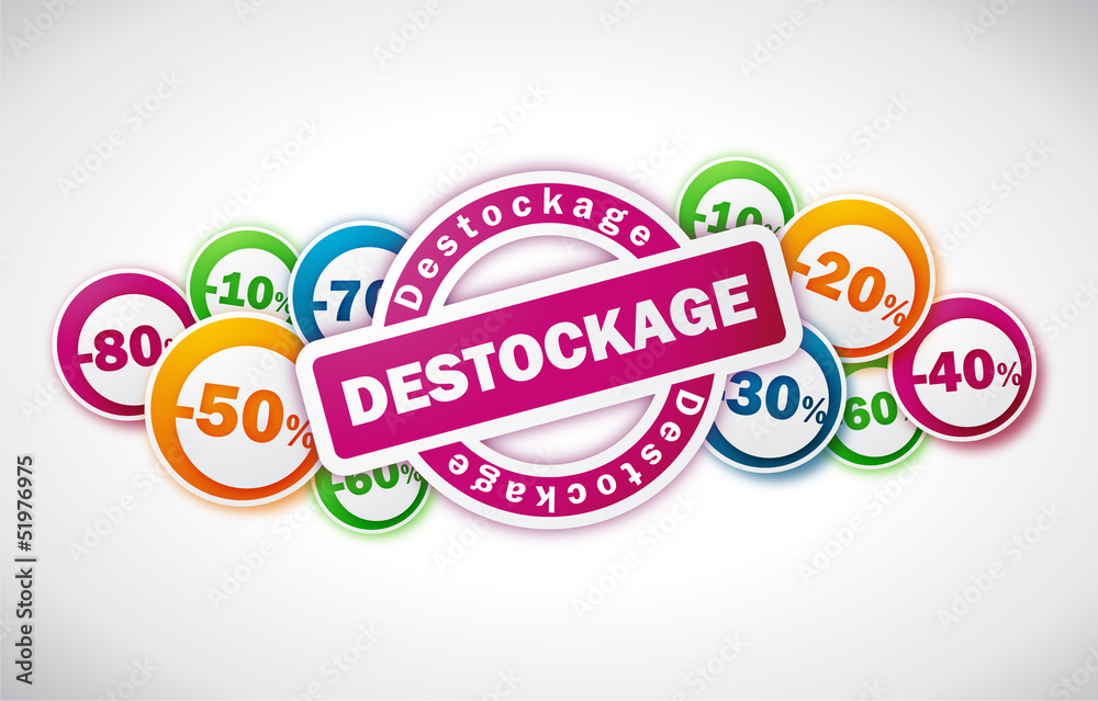 Destockage - Illustration vectorielle Stock Vector | Adobe Stock