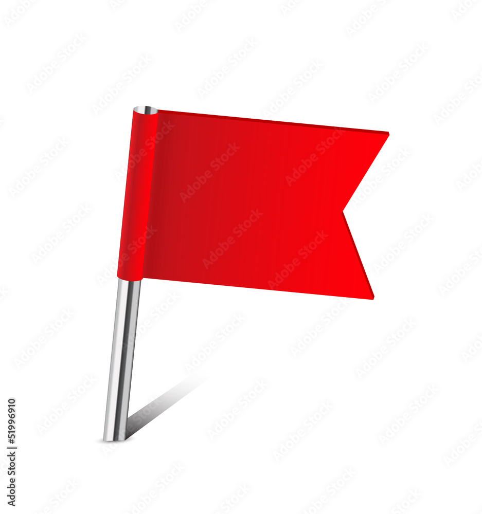 Red flag map pin Stock Vector | Adobe Stock