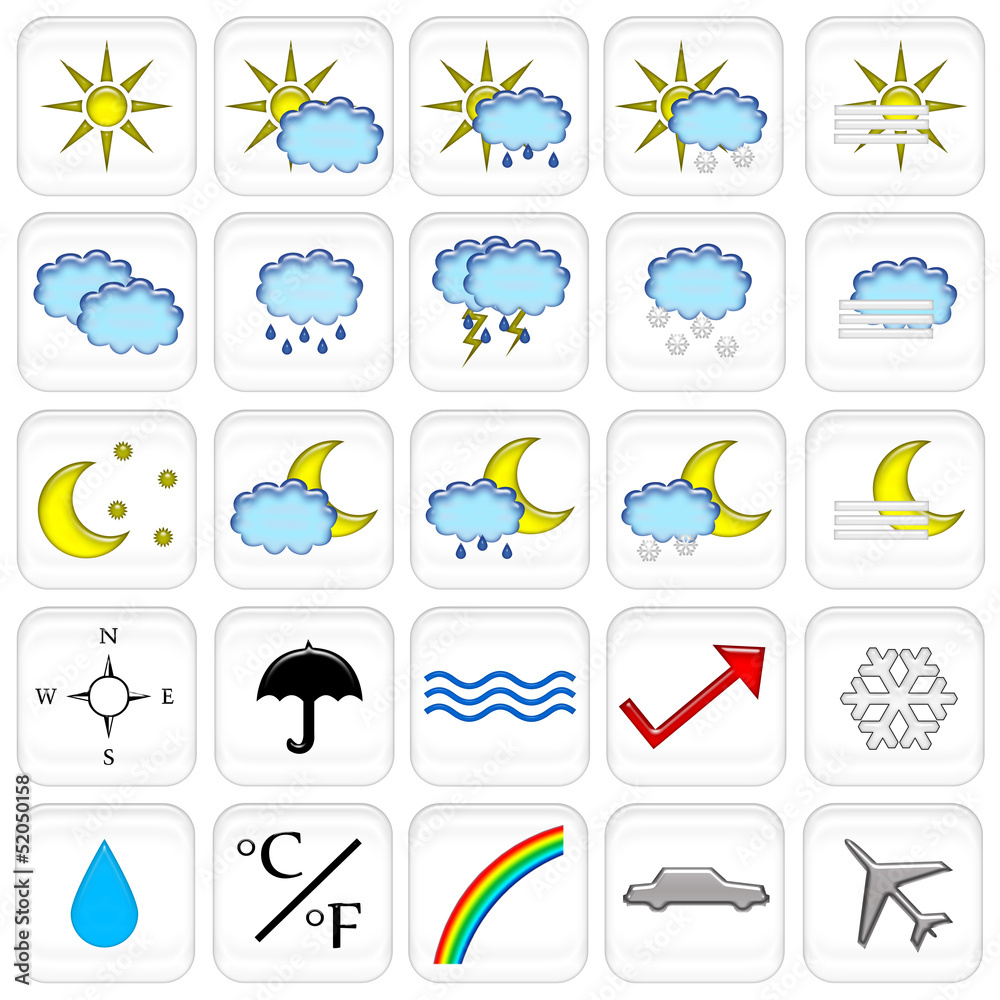 Icone meteo Stock Illustration | Adobe Stock