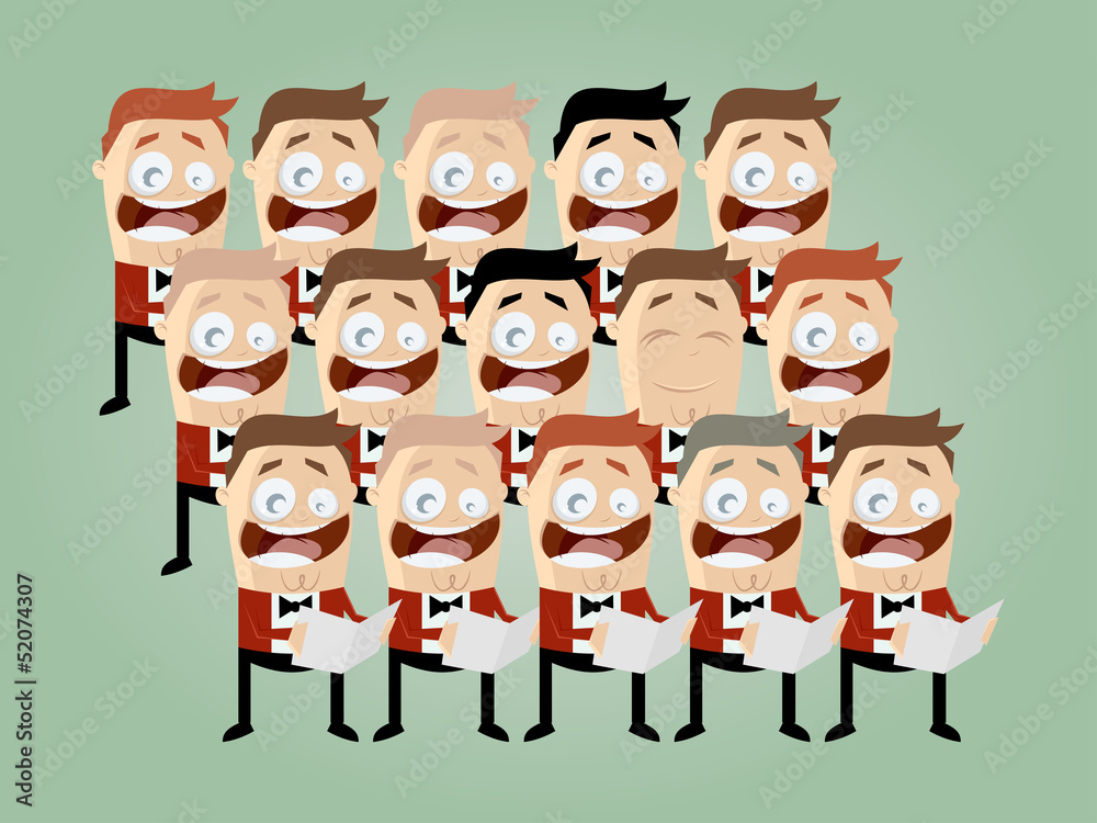 chor singen Stock-Vektorgrafik | Adobe Stock