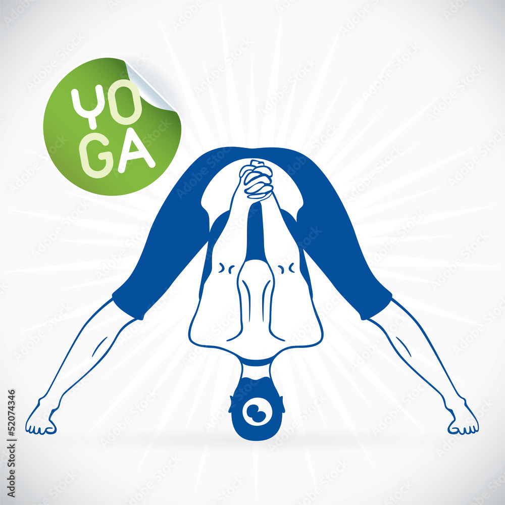 Yoga Fitness Model Illustration, Sign, Symbol, Button Stock Vector ...