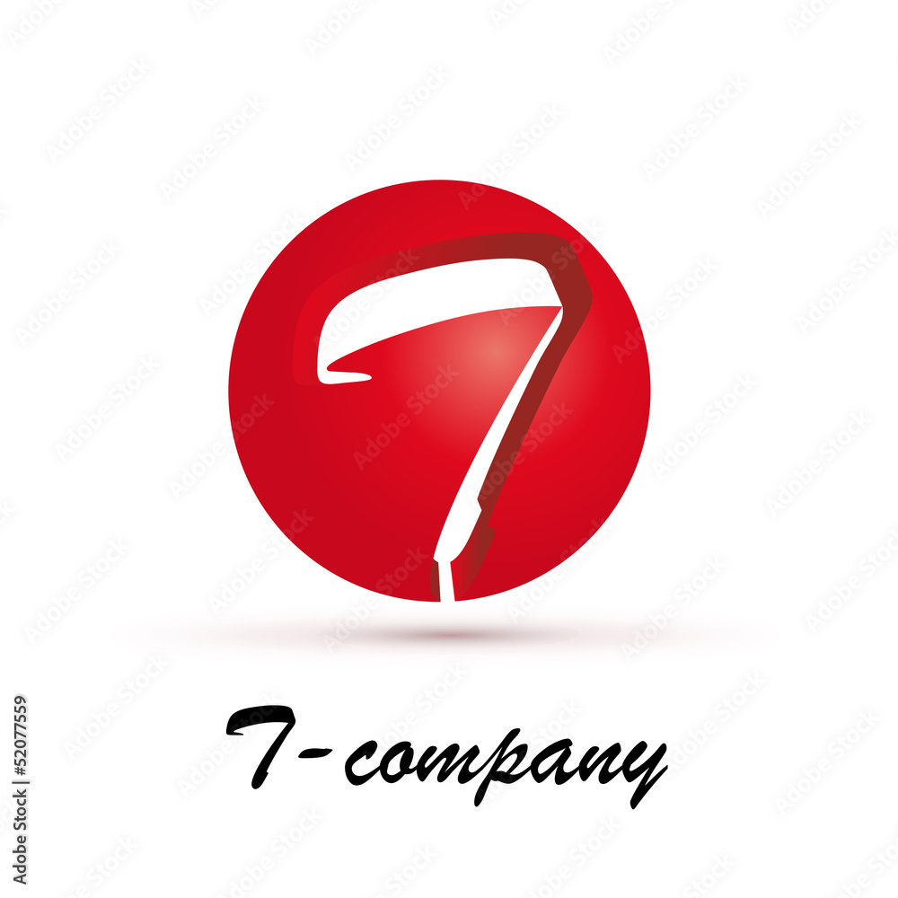 Vector Logo spherical letter T 3d Stock Vector | Adobe Stock