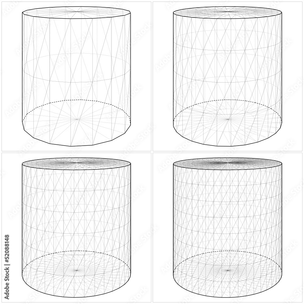 Cylinder From The Simple To The Complicated Shape Vector 08 Stock ...